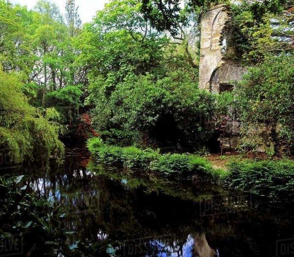 Creagh, Skibbereen, Co Cork, Ireland; Ruined Tower And Pool - Stock ...