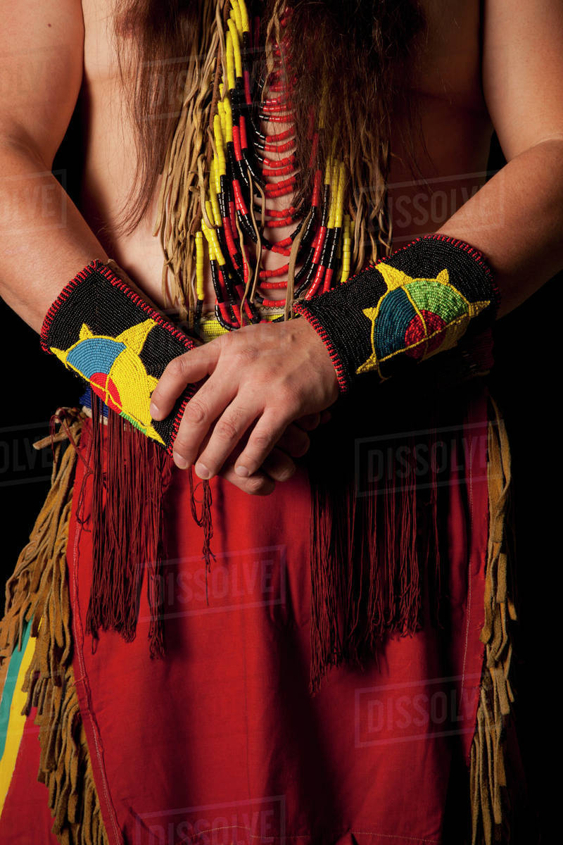 Native American in full dress; Edmonton, Alberta, Canada - Royalty-free ...