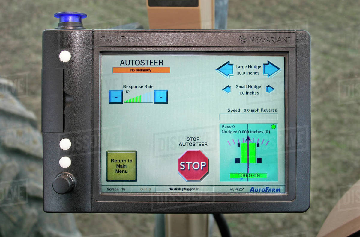 Agriculture - A GPS satellite land leveling touch screen control unit ...