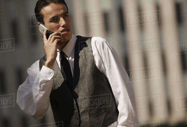 Man With Cell Phone - Royalty-free Stock Photo | Dissolve