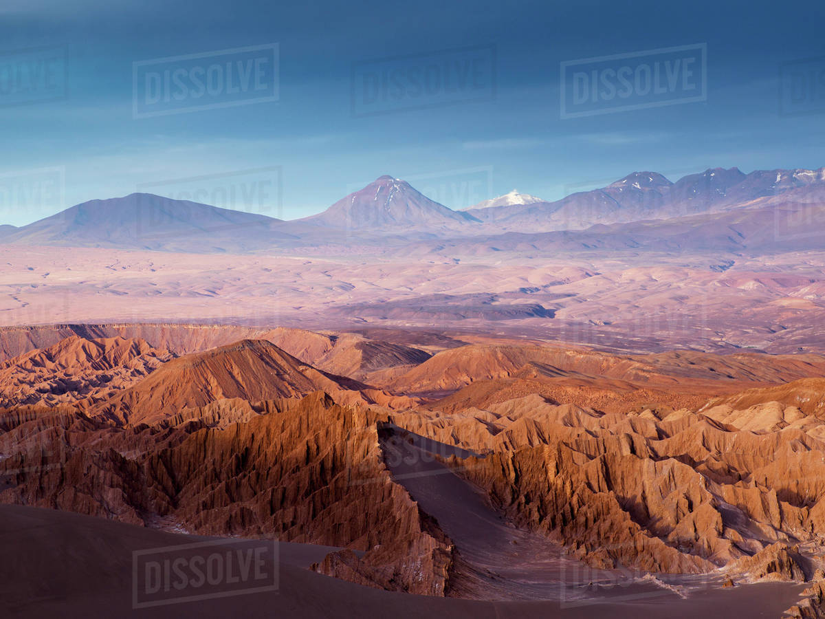 Death Valley at sunset; San Pedro de Atacama, Antofagasta Region, Chile ...