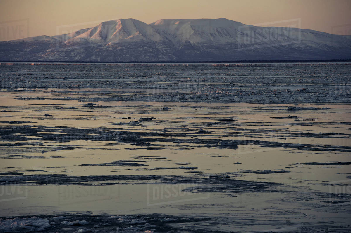 Mount Susitna, Point Woronzof Park; Anchorage, Alaska, United States of ...