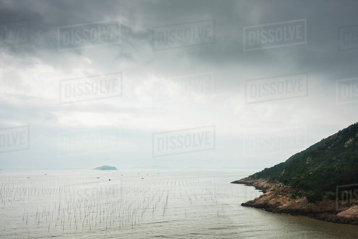 Coastline and landscape from villages around Xiapu city, famous place ...