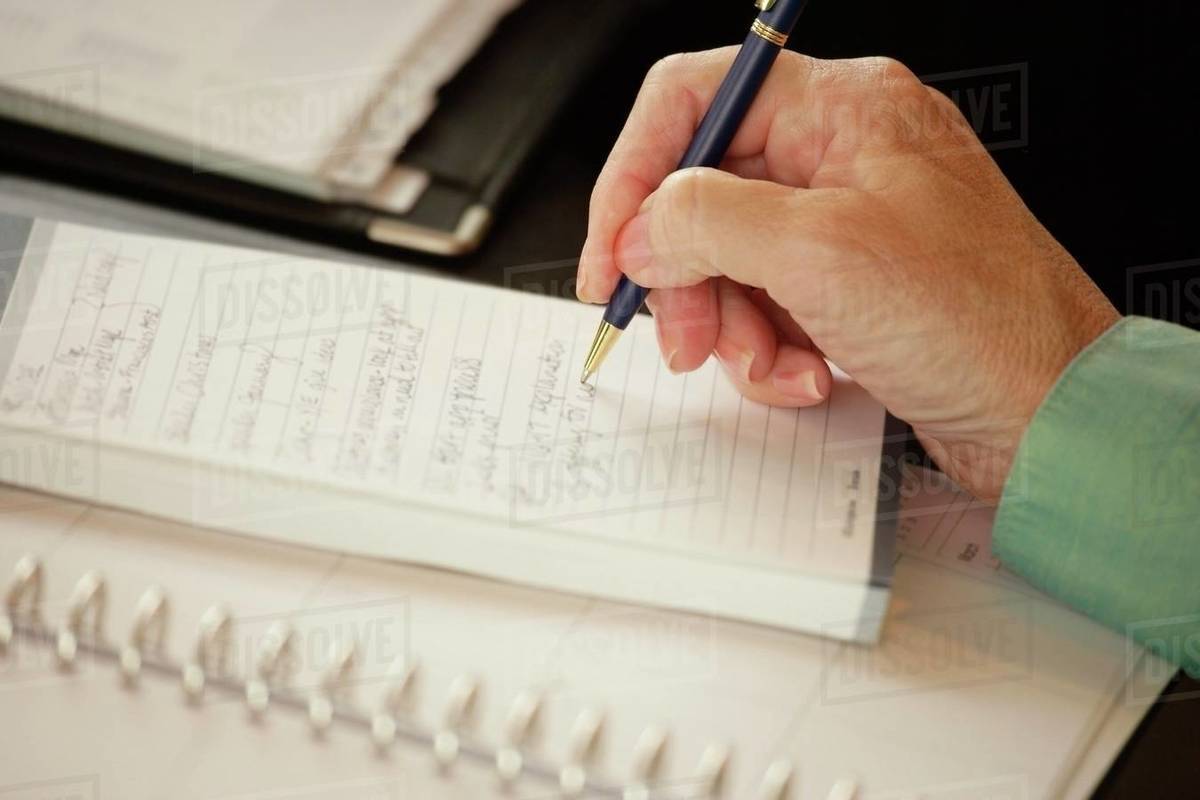 List Being Written - Royalty-free Stock Photo | Dissolve