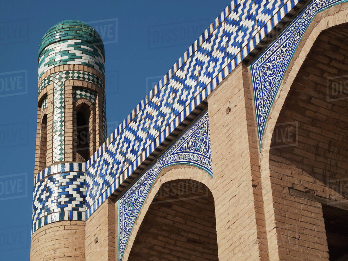 Islam Khoja mosque, Ichan Kala Old City, Khiva, Kizilkum desert ...