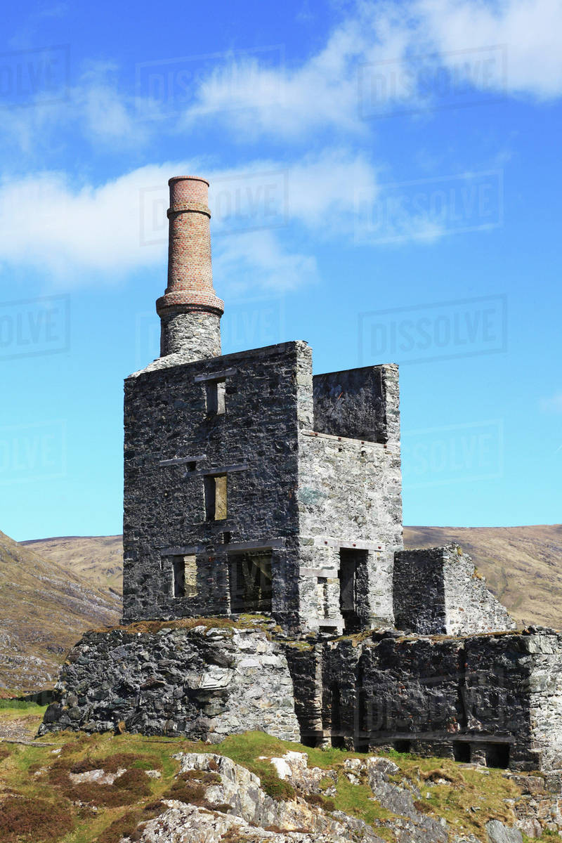 Mining tower, near Allihies; County Cork, Ireland - Stock Photo - Dissolve