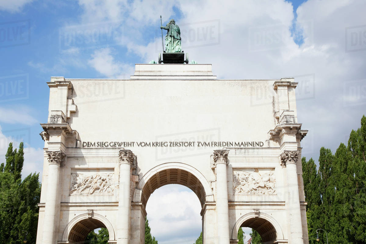 Siegestor, the Victory Gate; Munich, Bayern, Germany - Royalty-free ...