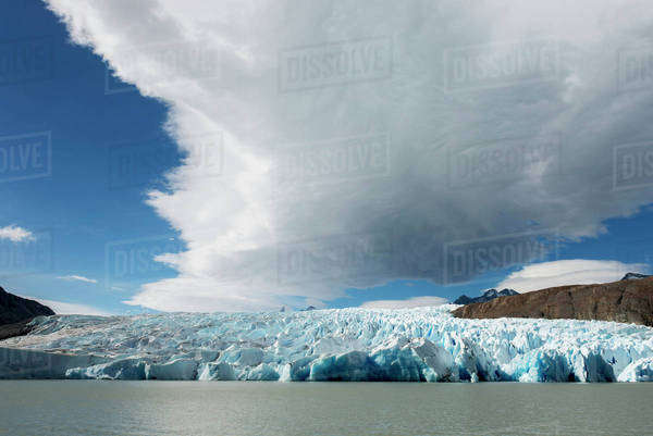 Grey Glacier and Grey Lake, Torres del Paine National Park; Torres del ...