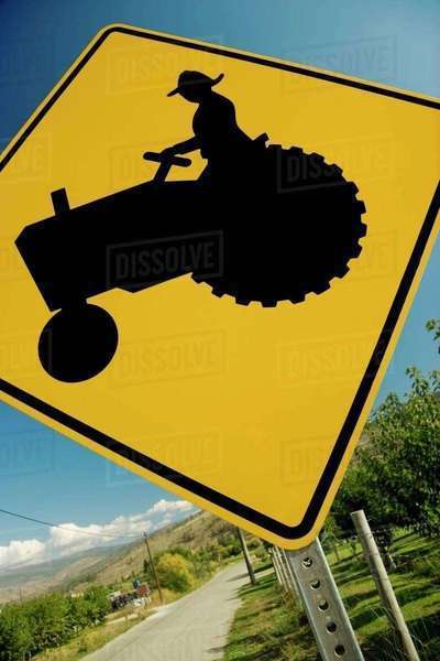 Tractor Crossing Sign - Royalty-free Stock Photo | Dissolve