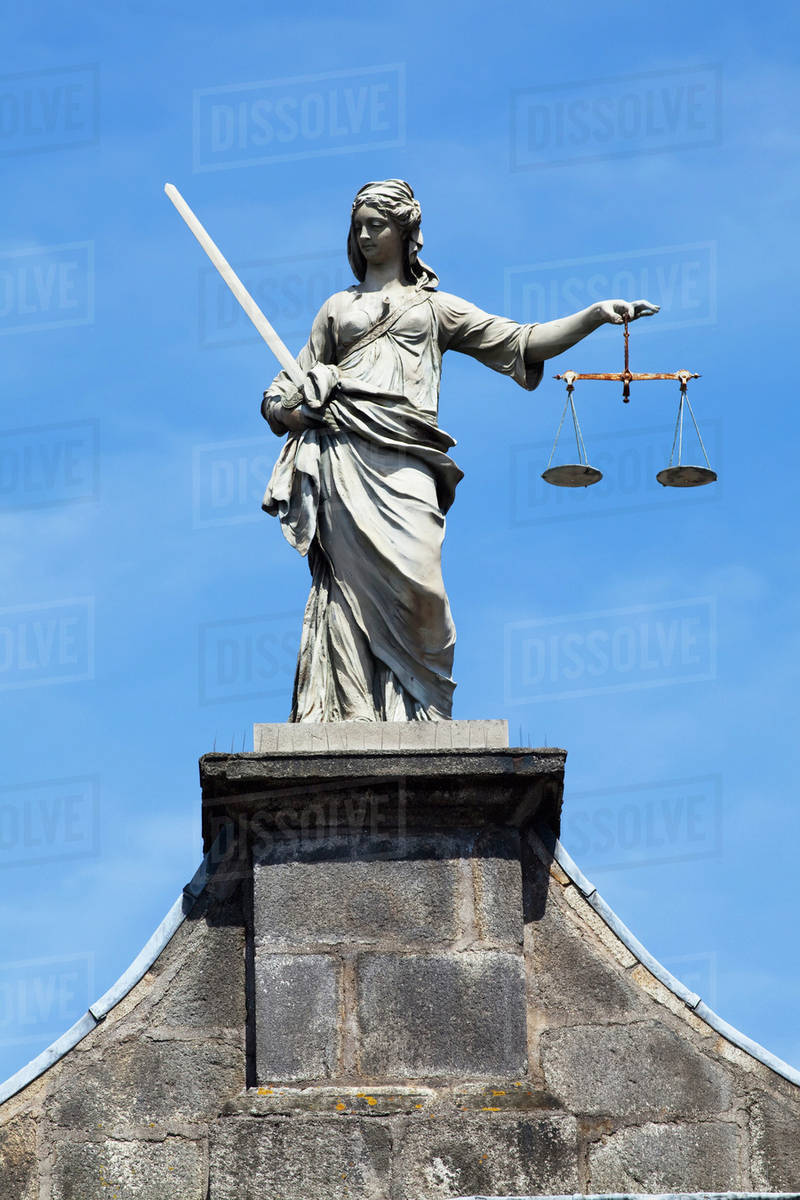 Statue at the entrance to dublin castle;County dublin, ireland - Stock ...