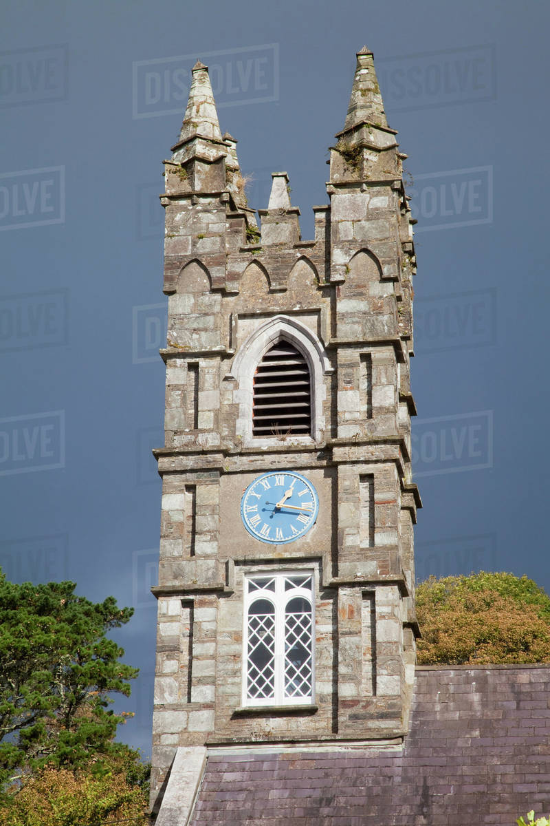 A clock tower;Bantry, county cork, ireland - Stock Photo - Dissolve