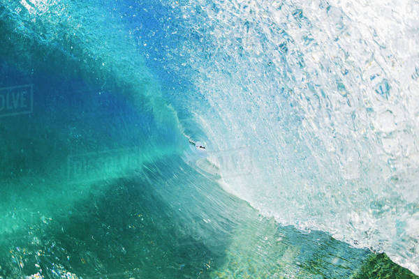 Blue ocean wave;Hana, maui, hawaii, united states of america - Stock ...