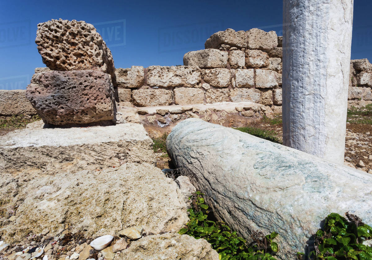 Caesarea maritima a national park on the israeli coastline near the ...