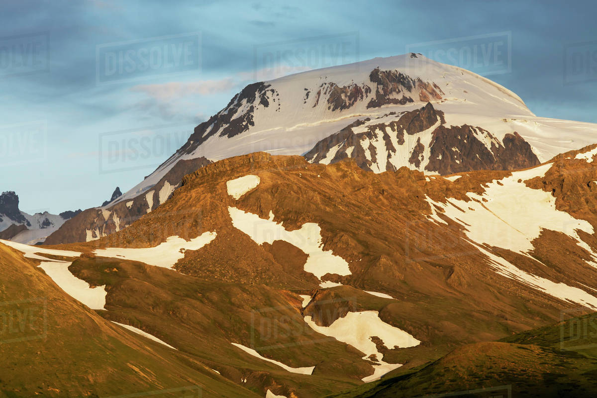 Roundtop Mountain On Unimak Island, Near False Pass; Alaska, United ...