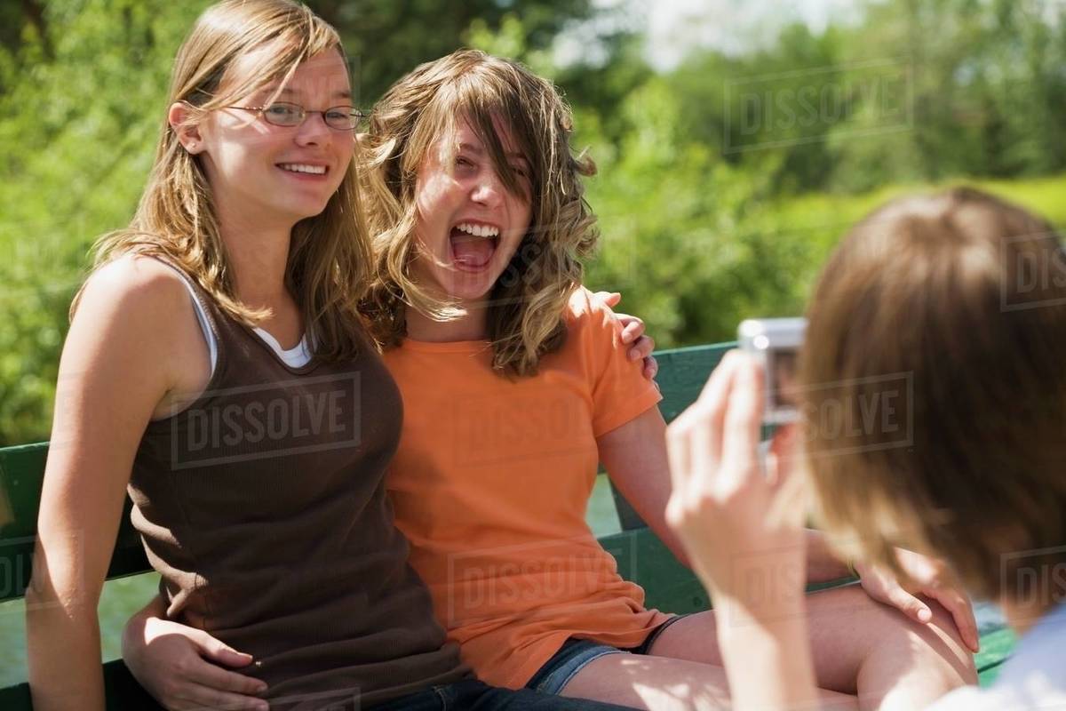 Teenage Girls Laughing - Royalty-free Stock Photo | Dissolve