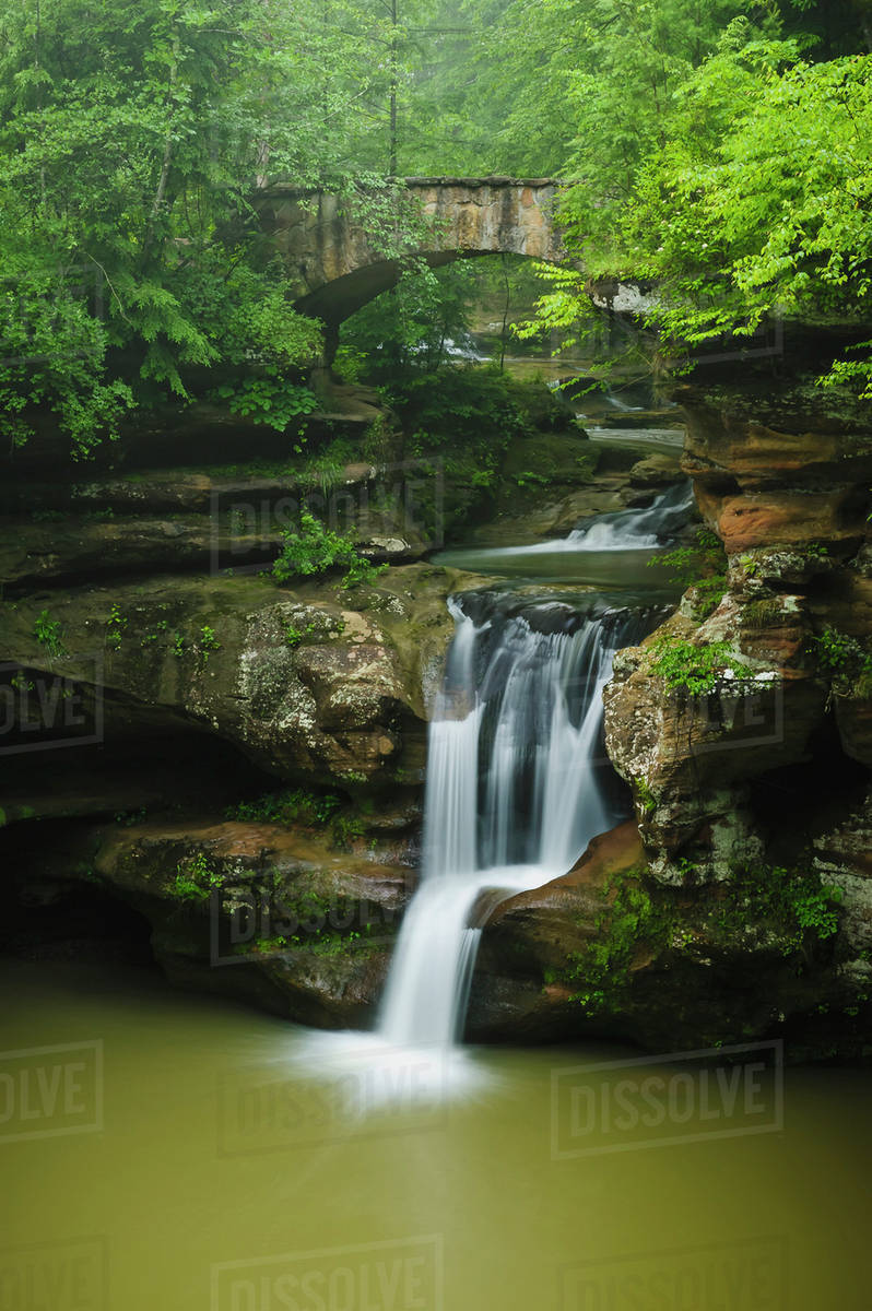 Upper falls hocking hills state park;Ohio united states of america ...