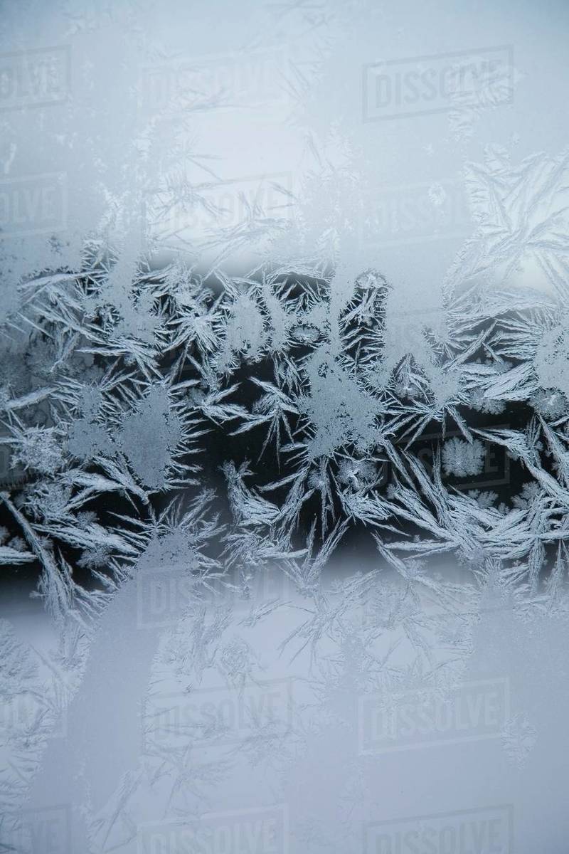 Ice Crystal Patterns On Glass - Royalty-free Stock Photo | Dissolve