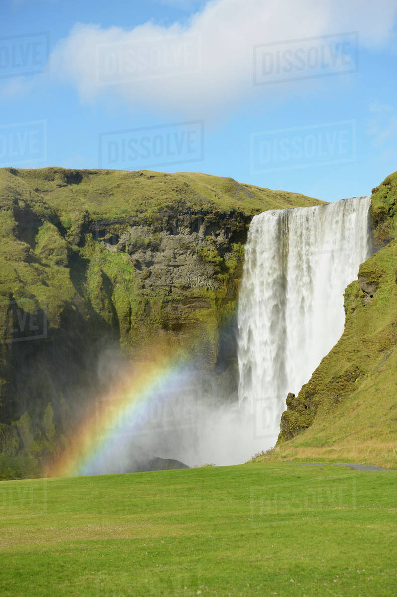 Skogafoss Waterfall; Skogar, Rangarping Eystra, Iceland - Royalty-free ...
