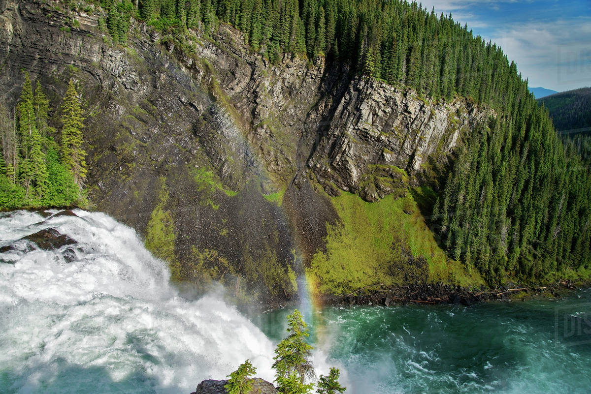 Kinuseo Falls, Monkman Provincial Park; British Columbia, Canada ...