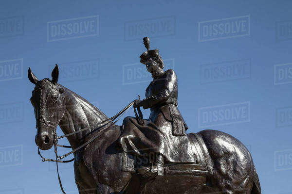 Equestrian Statue Of The Queen; Regina, Saskatchewan, Canada - Royalty ...