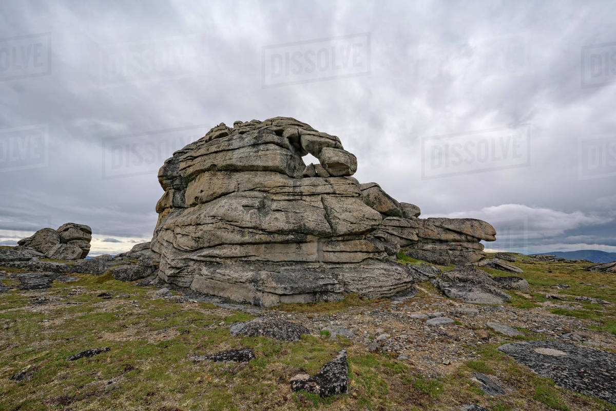 Amazing rock formations known as the Tors located just outside Haines ...