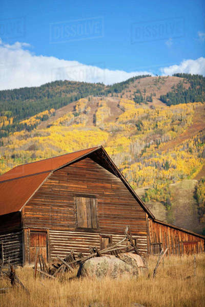 The famous Steamboat Barn (More Barn) and fall colors on the ...
