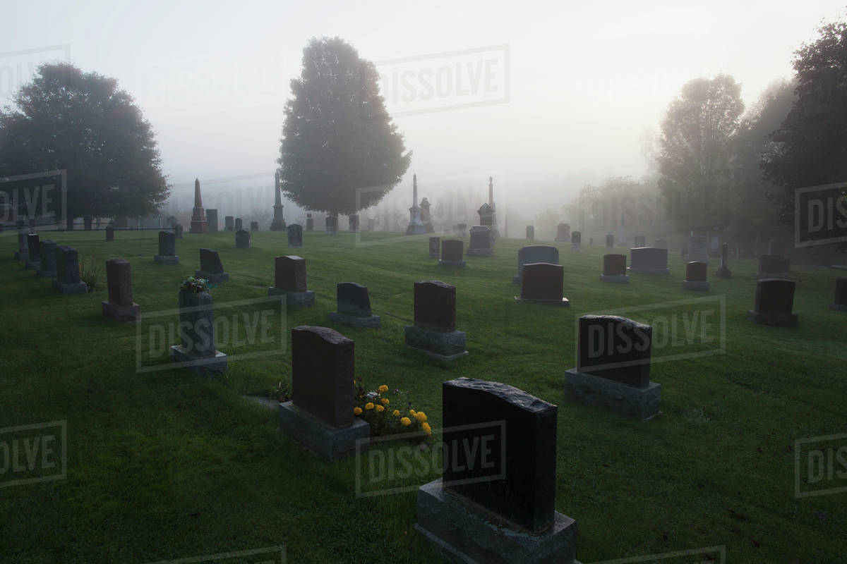 Boston Mills Cemetery; Caledon, Ontario, Canada - Stock Photo - Dissolve