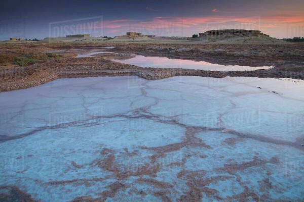 Dried Salt Deposits From A Dried Up Water Source On The Outskirts Of ...