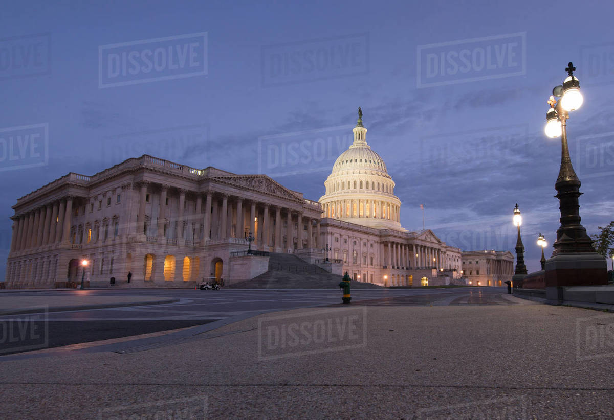 Sunrise at the United States Capitol Building in Washington, District ...