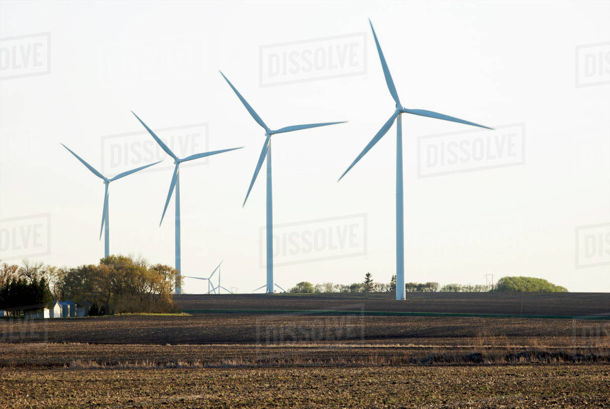 Four Wind Turbines - Royalty-free Stock Photo | Dissolve