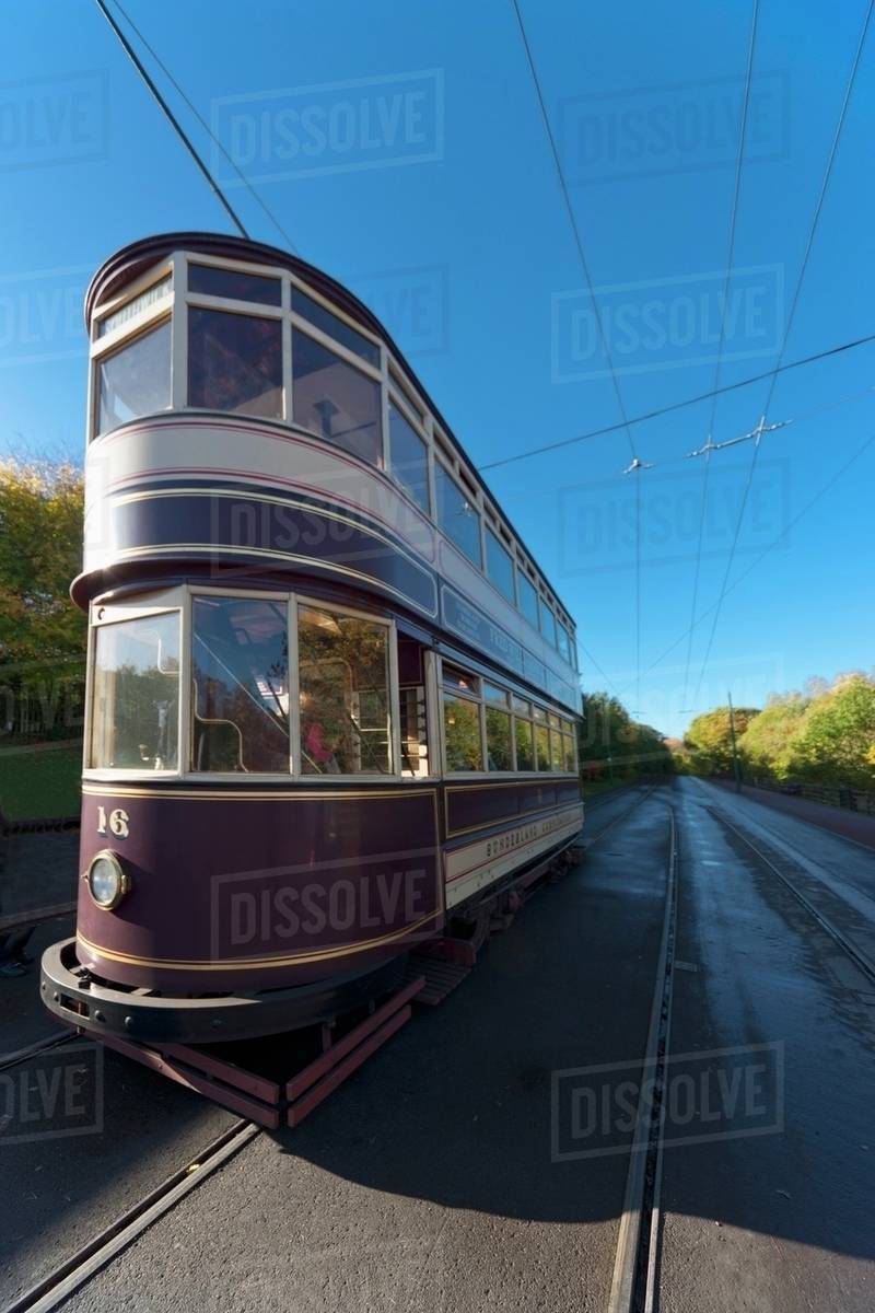A Two Level Train On A Track; Beamish, Durham, England - Royalty-free ...