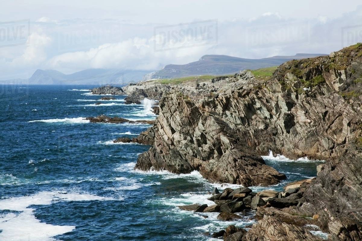 Rocky Coastline; Achill Island, County Mayo, Ireland - Stock Photo ...