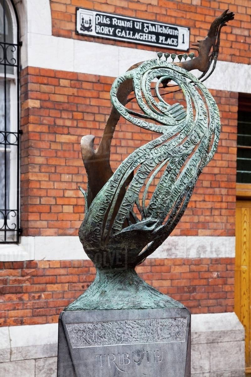 Statue In Tribute To Musician Rory Gallagher; Cork City, County Cork ...