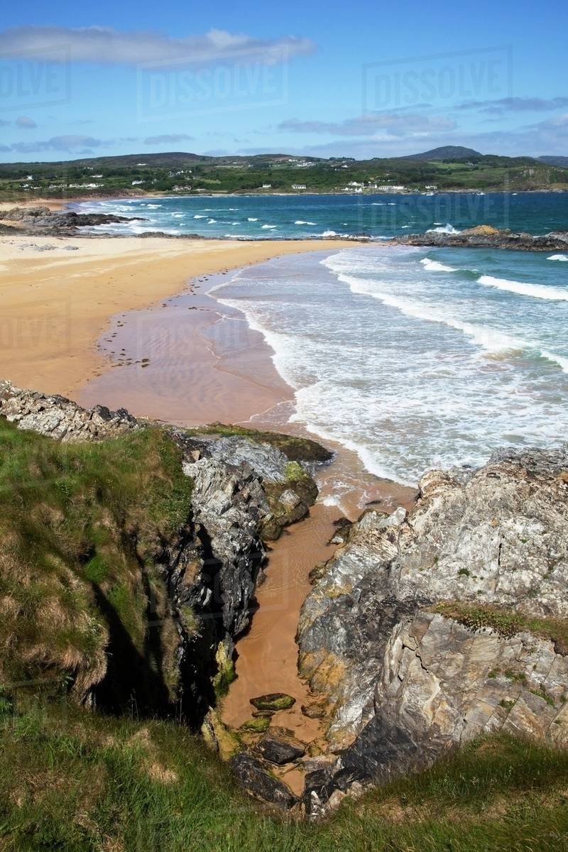 Ocean Waves On Beach; Culdaff, County Donegal, Ireland - Royalty-free ...