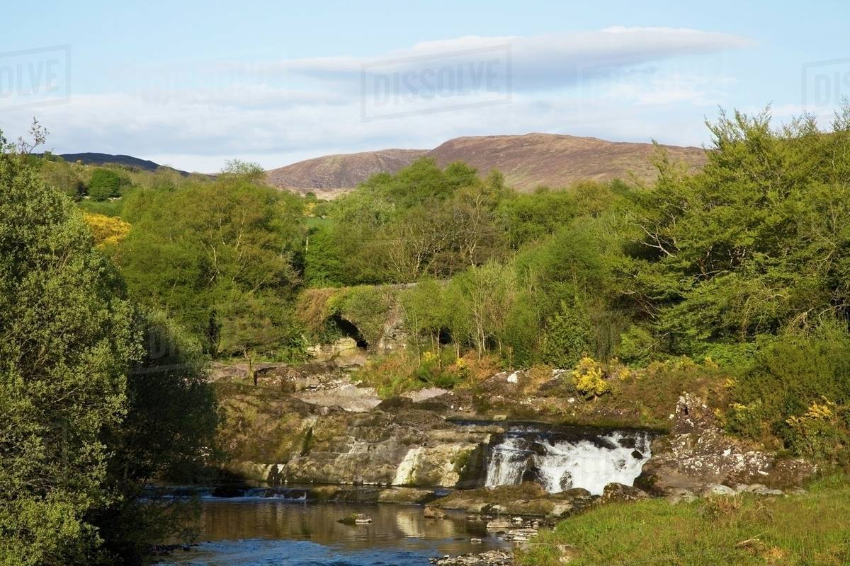Sheen River Falls Near Kenmare; County Kerry, Ireland - Stock Photo ...