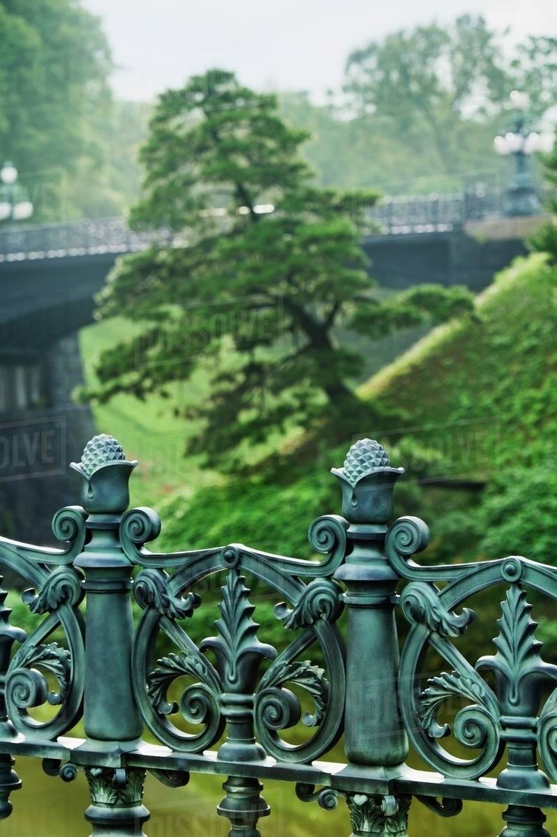 Ornamental Railing At Imperial Palace; Toyko, Japan - Royalty-free ...