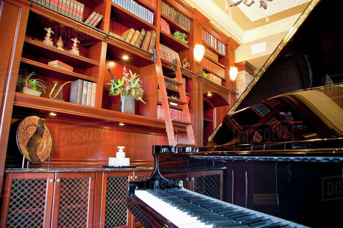 Luxurious Estate Home Study With Piano; St. Albert, Alberta, Canada ...