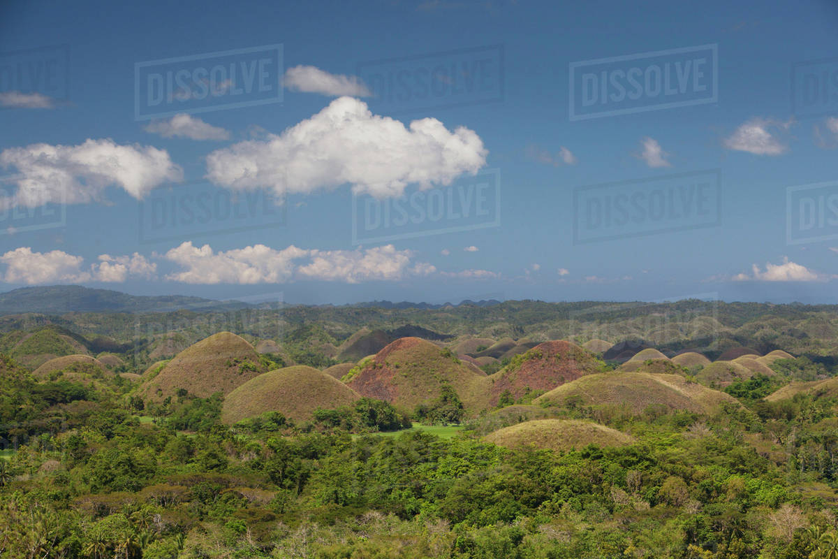 The Tourist Destination Of The Chocolate Hills; Island Of Bohol ...