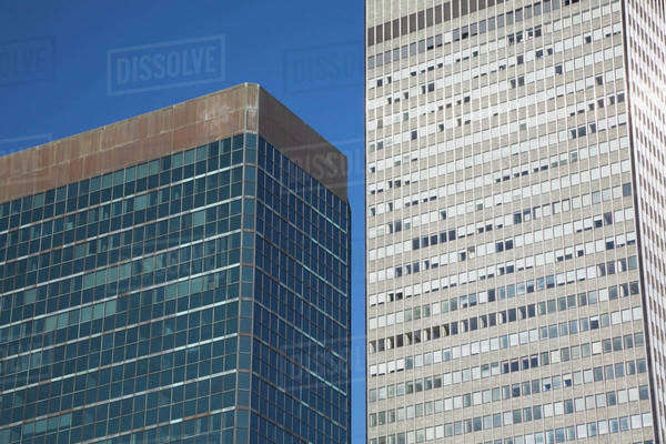 Modern Office Tower Buildings; Montreal Quebec Canada - Stock Photo ...