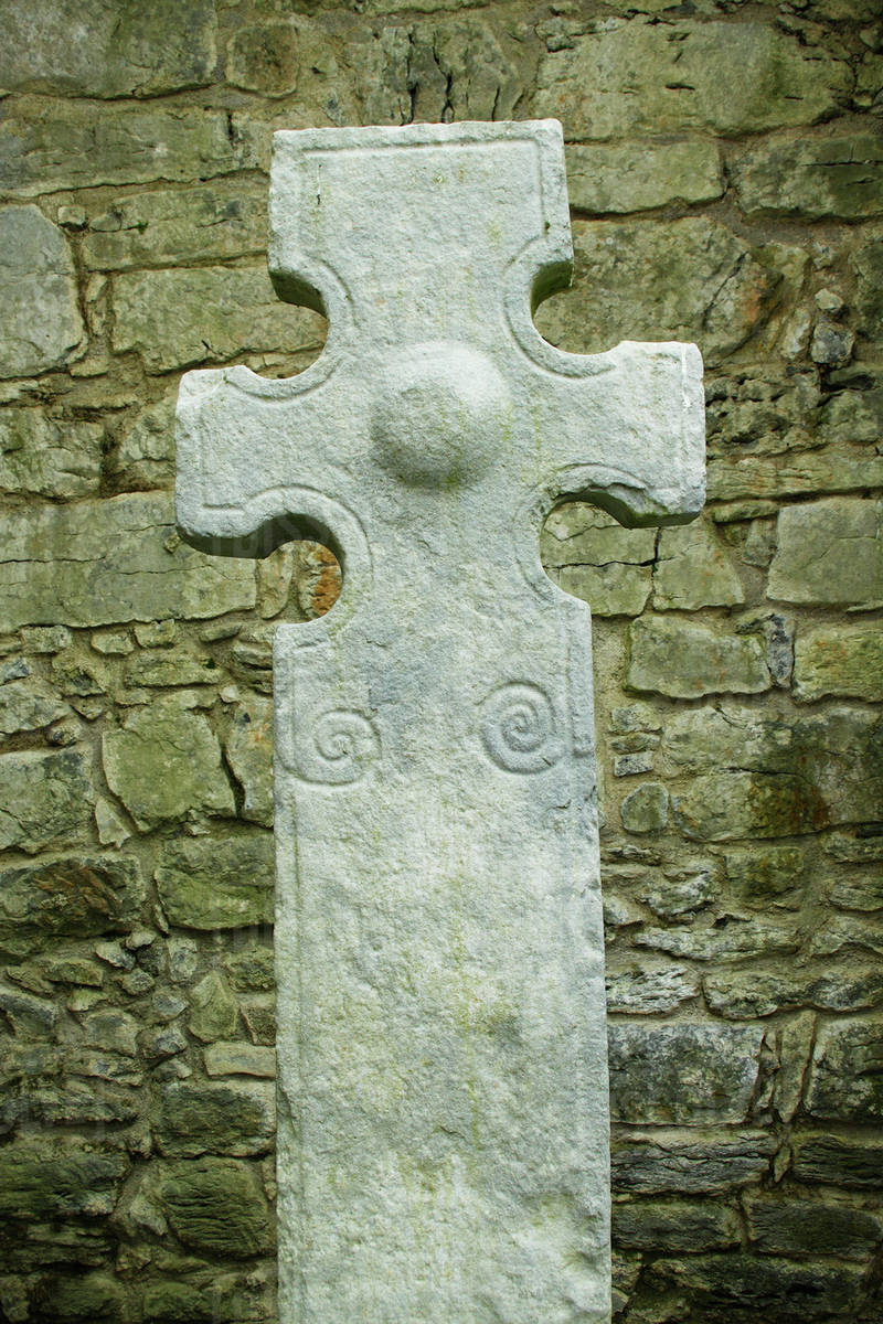 High Cross In 12Th Century Kilfenora Cathedral; Kilfenora, County Clare ...