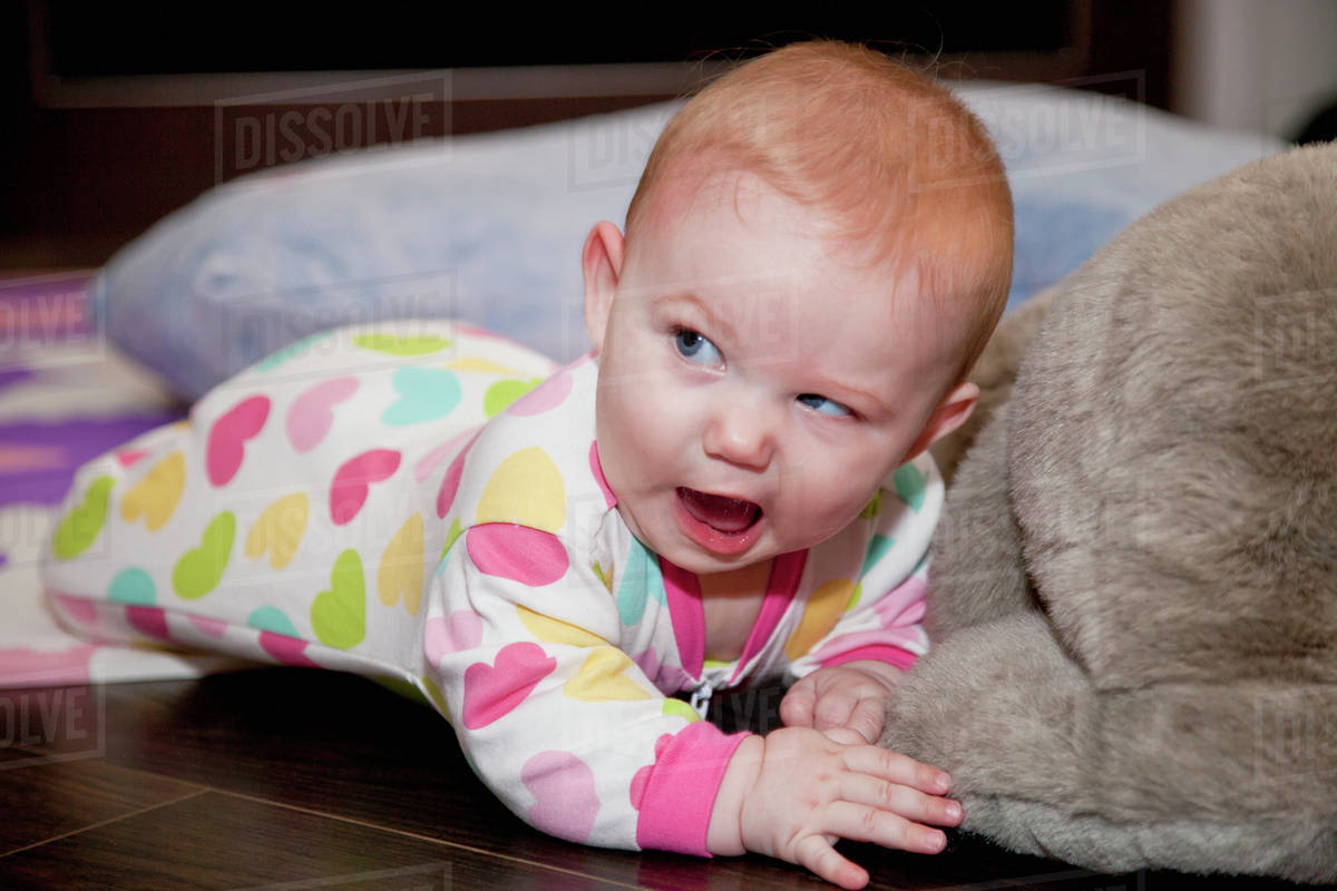 Baby Girl With A Funny Facial Expression; Spruce Grove, Alberta, Canada ...