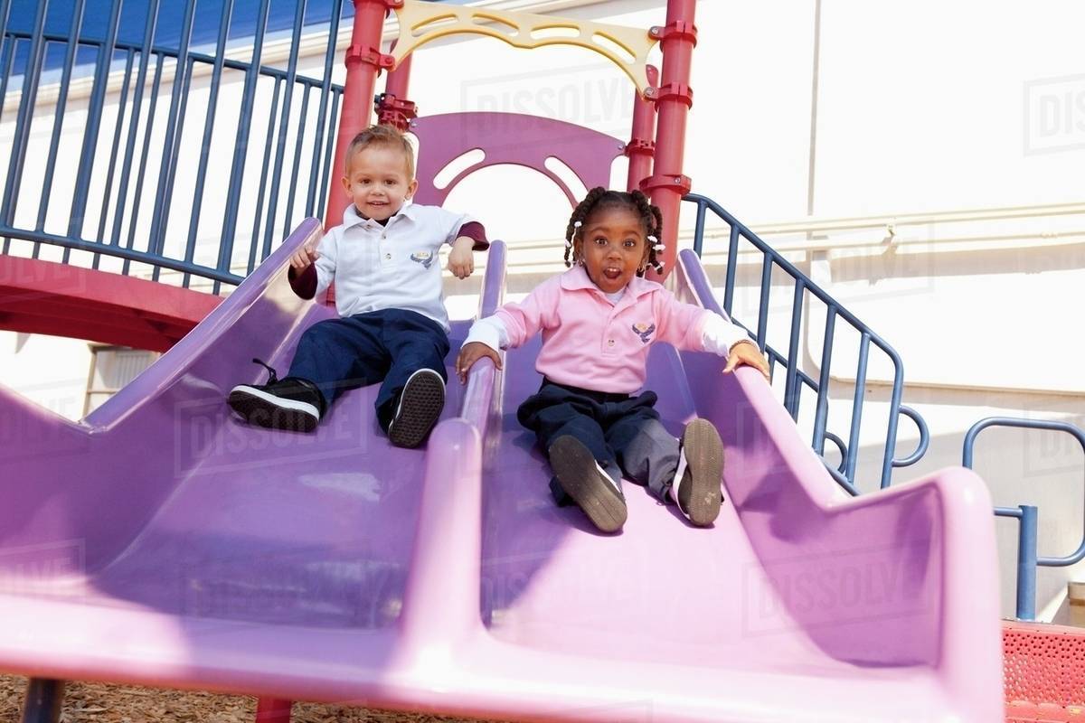 Fort Lauderdale, Florida, United States Of America; Two Young Children ...