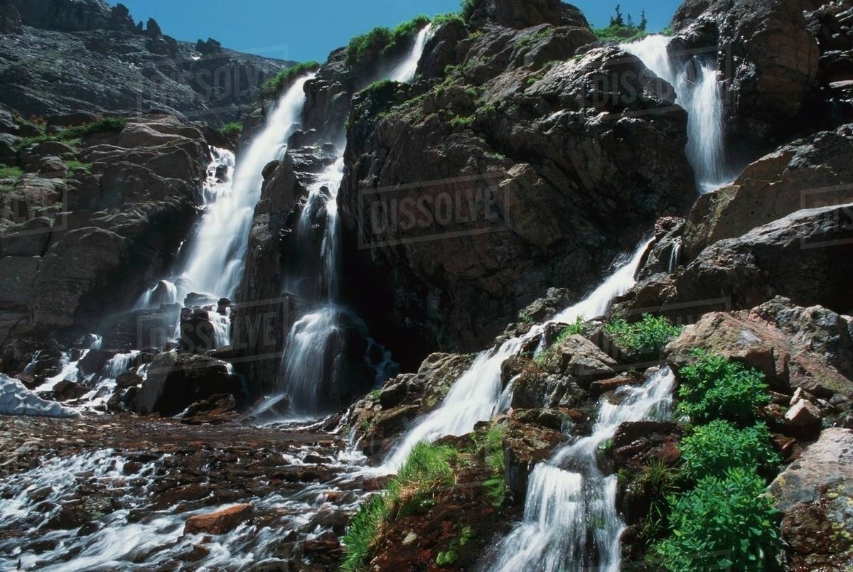 Colorado, United States Of America; Timberline Falls Of Rocky Mountain ...