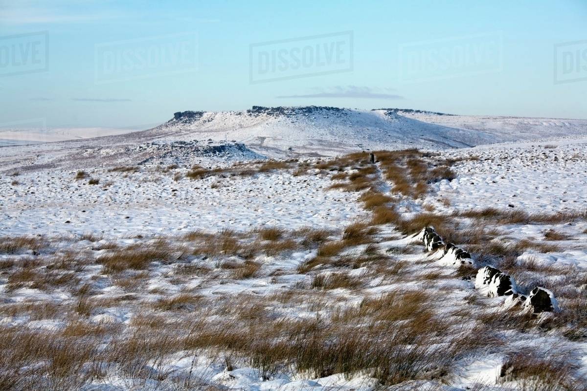 South Yorkshire, England; Snow In The Pennines In Peak District ...