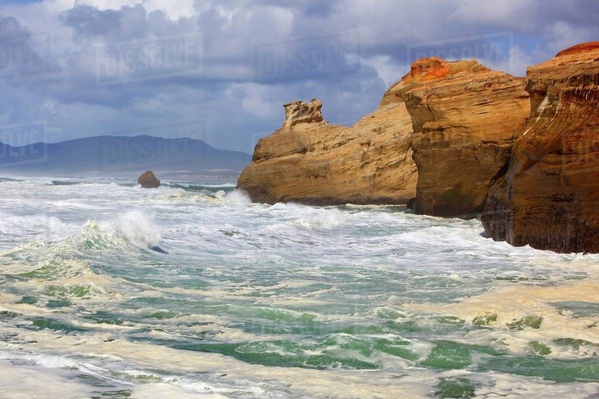 Pacific City, Oregon, United States Of America; Haystack Rock At Cape ...
