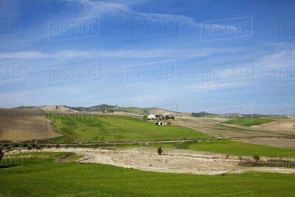 Andalusia, Spain; A Typical Andalusian Landscape Near Arcos De La ...