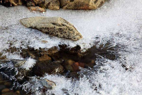 Washington, United States Of America; Fresh Snow And Ice Along Edith ...