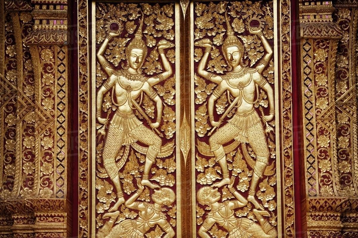 Buddhist Angels Protect The Temple At Doi Sutep Temple; Chiang Mai ...