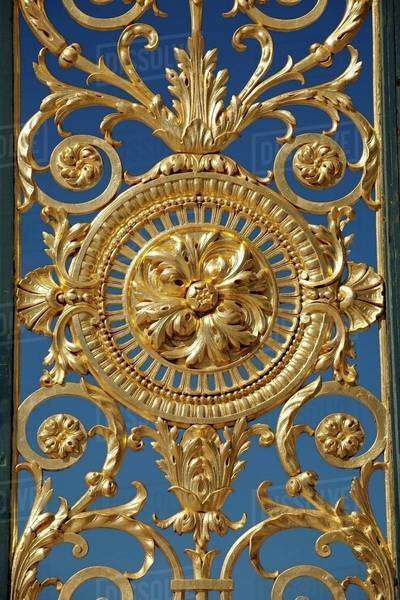 Close Up Of Golden Gates At Palace De La Concorde; Paris, France ...