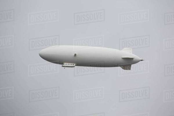 White Zeppelin In The Sky; Lindau, Germany - Royalty-free Stock Photo ...
